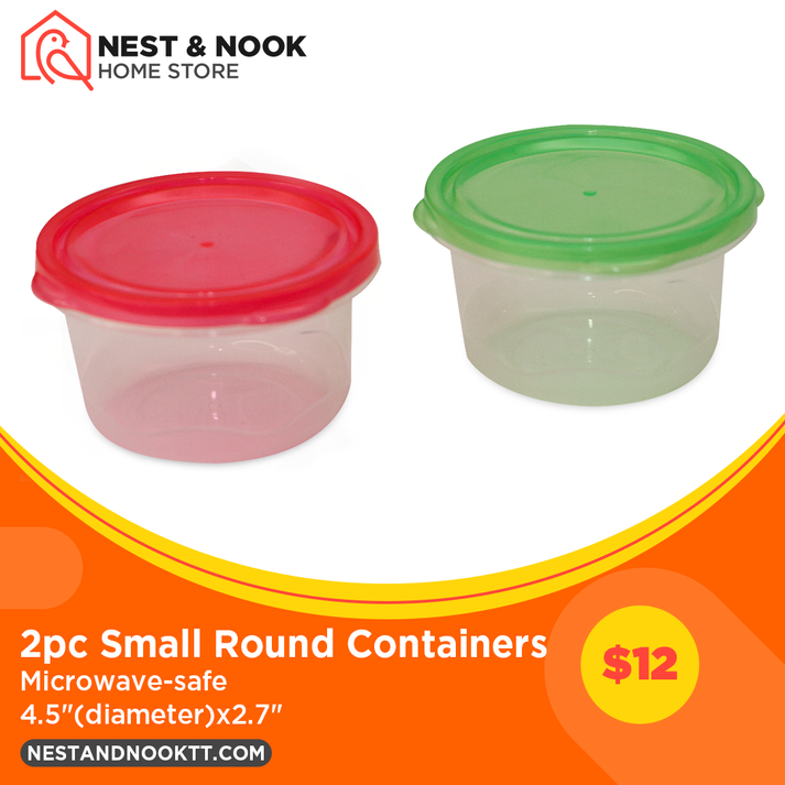 2pc Small Round Containers – Nest & Nook Home Store