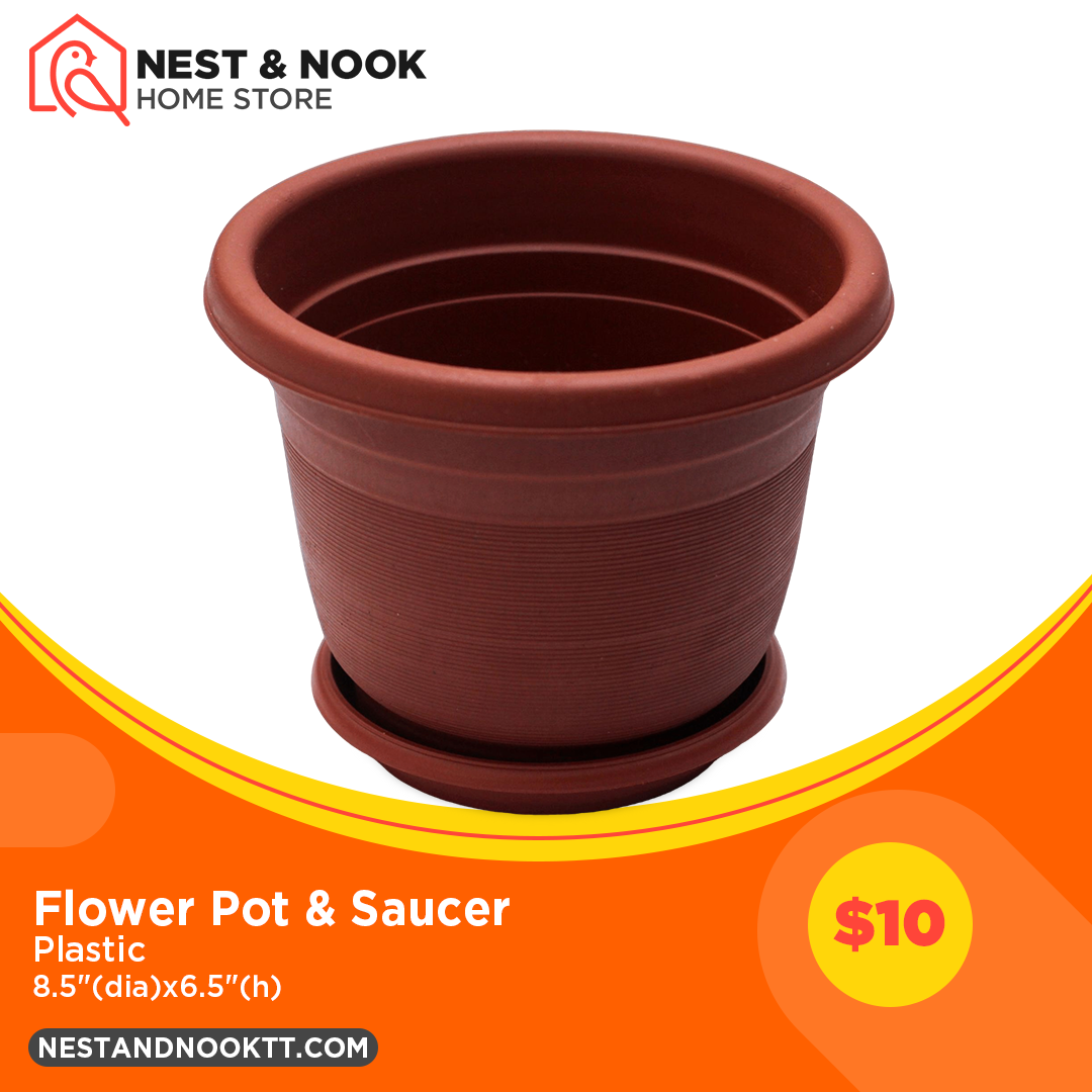Flower Pot & Saucer – Nest & Nook Home Store