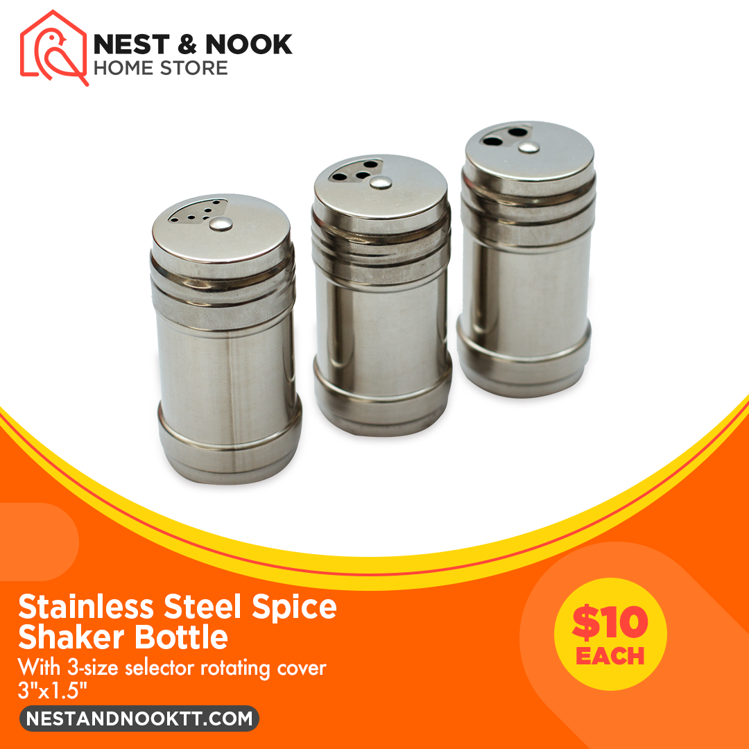 Stainless Steel Spice Shaker Bottle – Nest & Nook Home Store